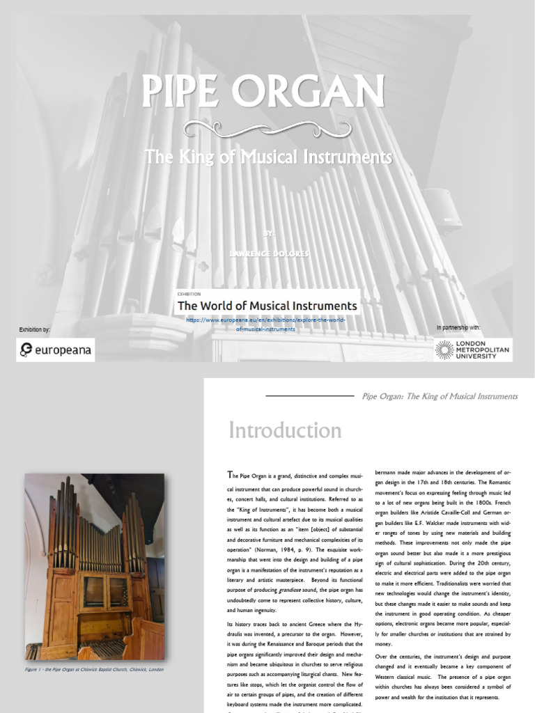 The Cultural Significance of Pipe Organs | PDF | Organ (Music) | Harmonic