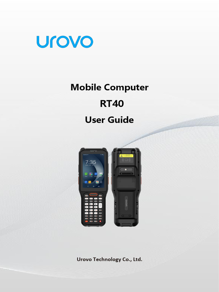 RT40 Mobile Computer User Guide | PDF | Icon (Computing) | Computer Network