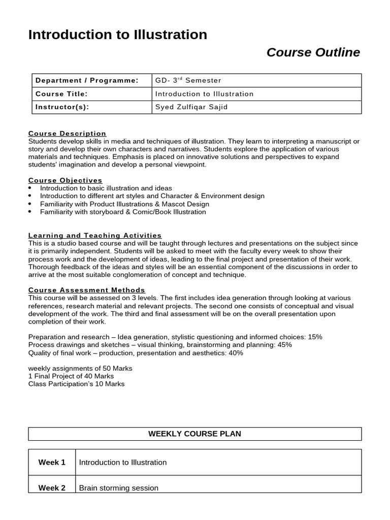Illustration Studio-GD 3rd Semester | PDF | Learning | Cognition