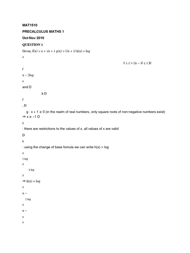 MAT1510_OCT-NOV_2016_Q3-MEMO | PDF | Inequality (Mathematics ...