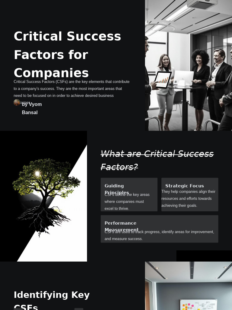 Key Critical Success Factors for Businesses | PDF | Goal | Innovation