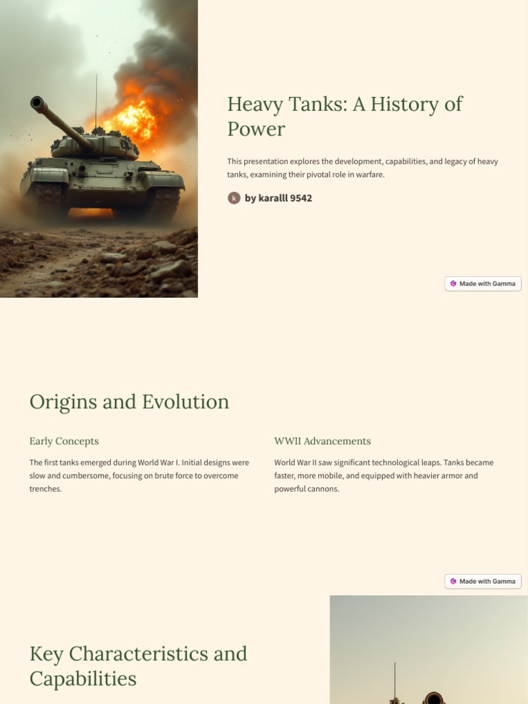 Heavy Tanks: Evolution & Impact | PDF | Tanks | Anti Tank Warfare