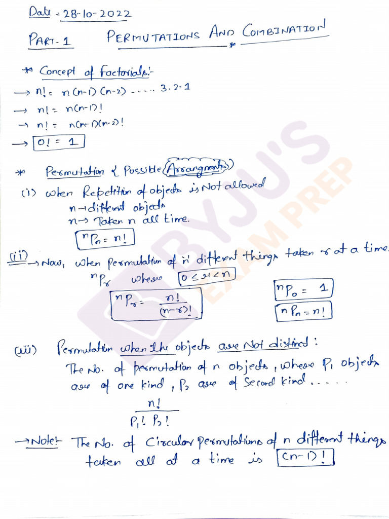 Permutation and Combination | PDF
