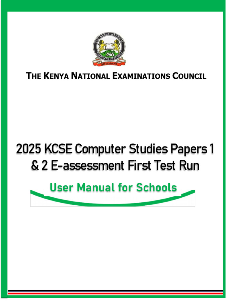 User Guide for Registration of the 2025 Kcse Computer Studies ...