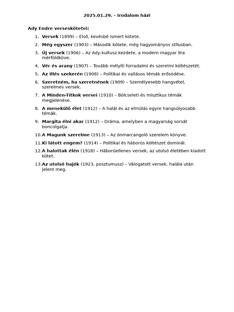 2025 01 29 - Irodalom-Házit | PDF