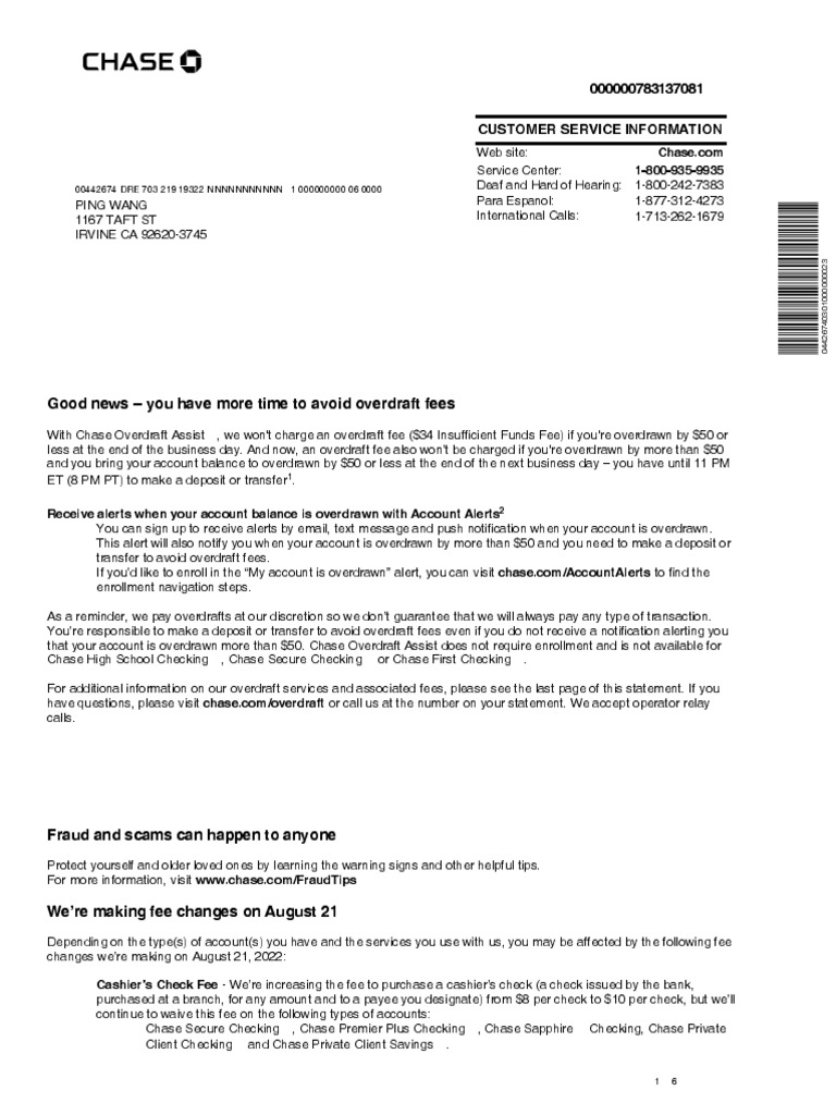 Statement 3 | PDF | Overdraft | Transaction Account