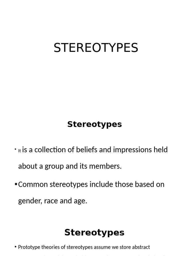 STEREOTYPES | PDF