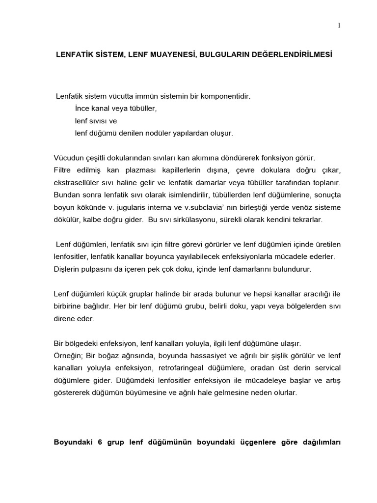 Lenfatik Sistem | PDF