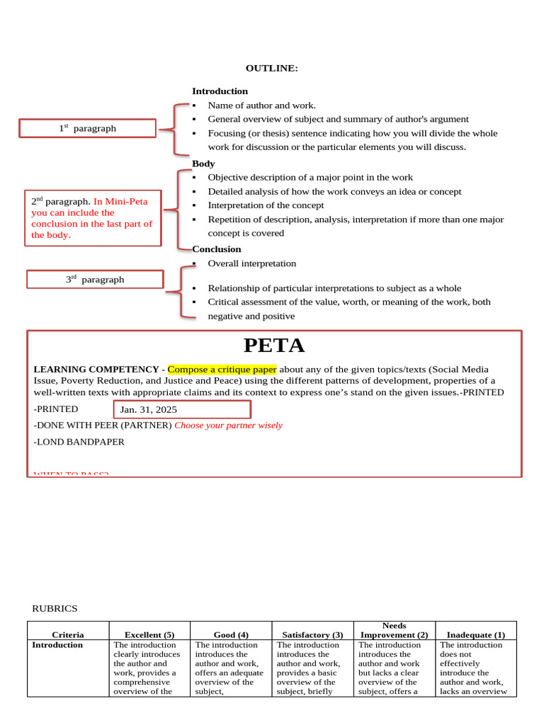 MINIPETA AND PETA - Guideline | PDF | Argument