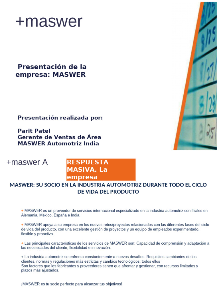 MASWER: Servicios Automotrices Globales | PDF | Calidad (comercial ...