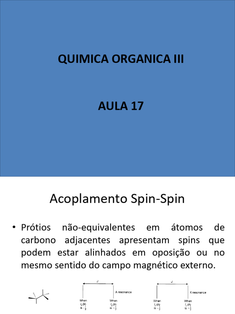 Acoplamento Spin-Spin em RMN 1H | PDF | Imagem de ressonância magnética ...