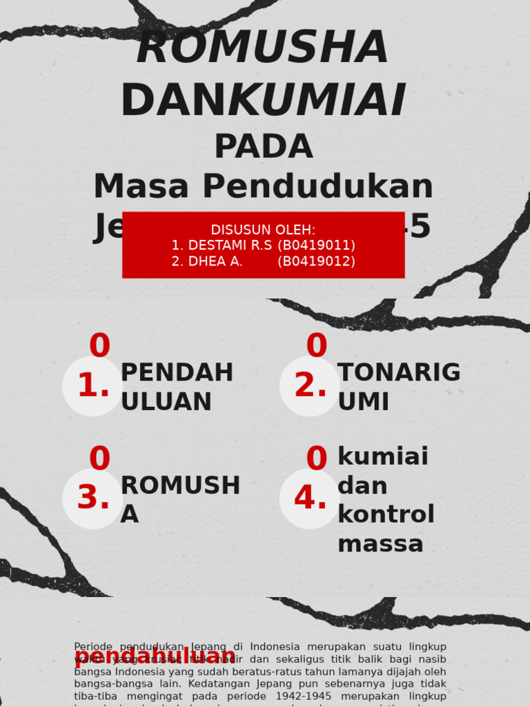 Romusha Dan Kumiai Pada Masa Pendudukan Jepang 1942-1945 | PDF