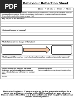 Detention Reflection Sheet | PDF