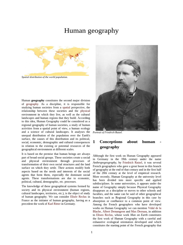 Human Geography | PDF | Geography | Liberal Arts Education