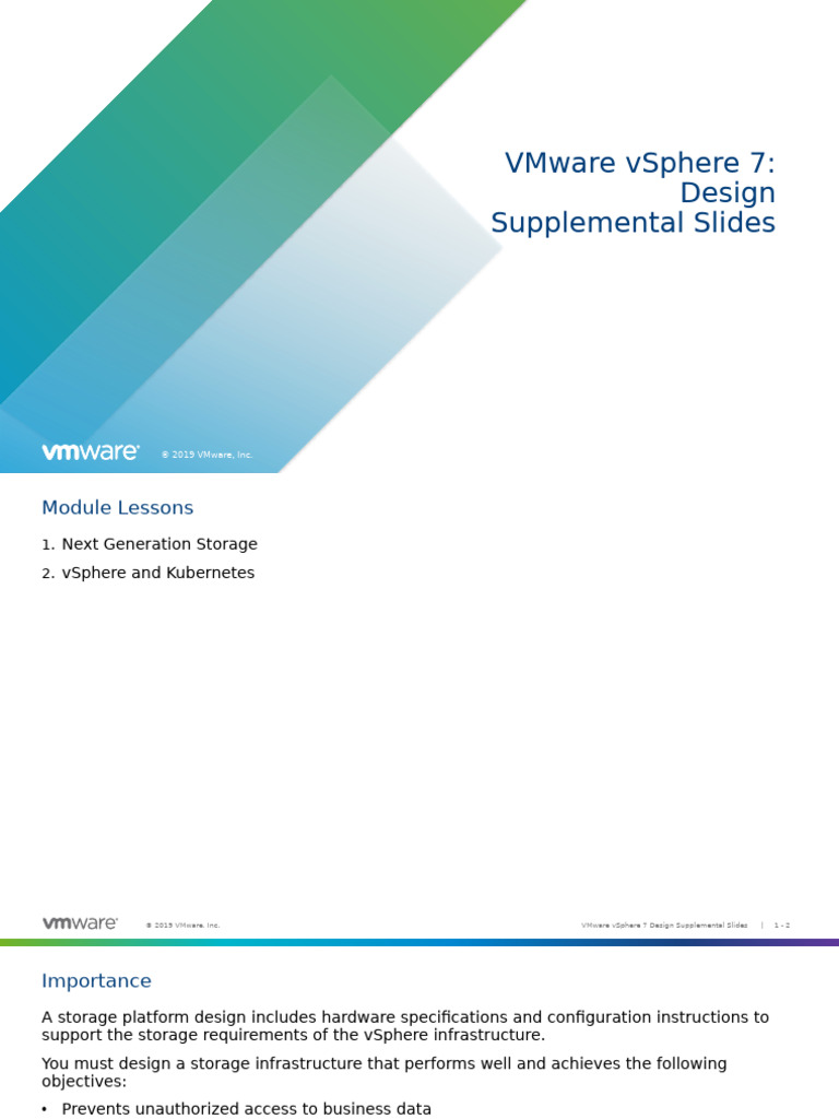 VMware Vsphere 7 Design Supplemental Slides | PDF | Solid State Drive ...