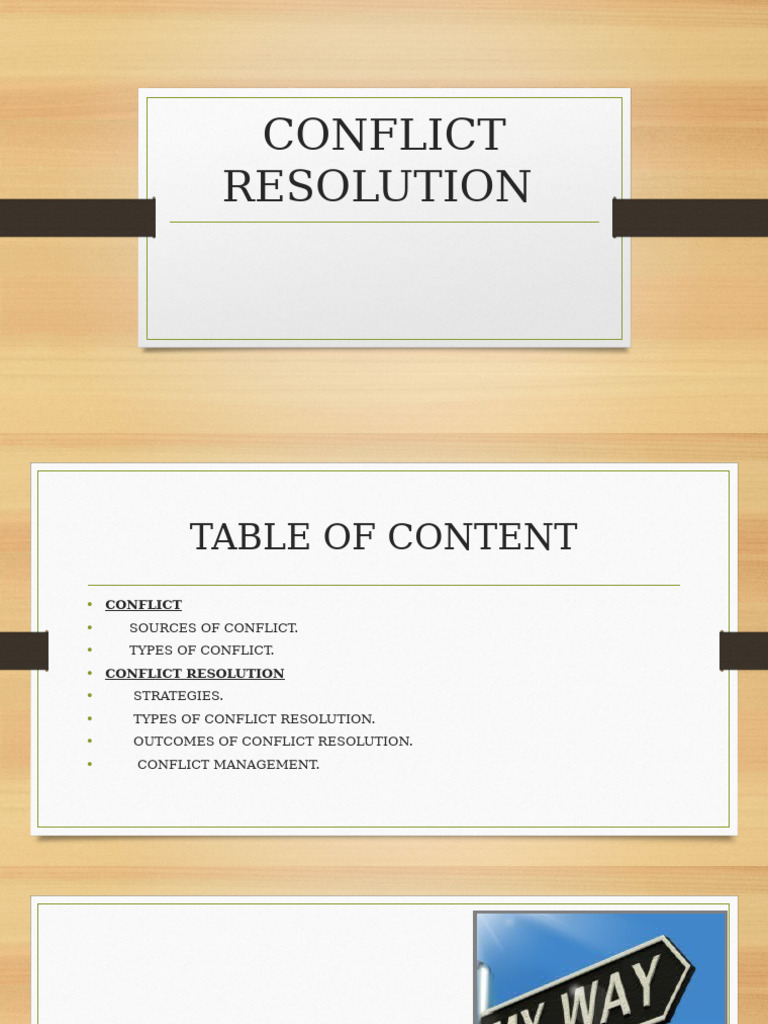 Conflict Resolution Pdf