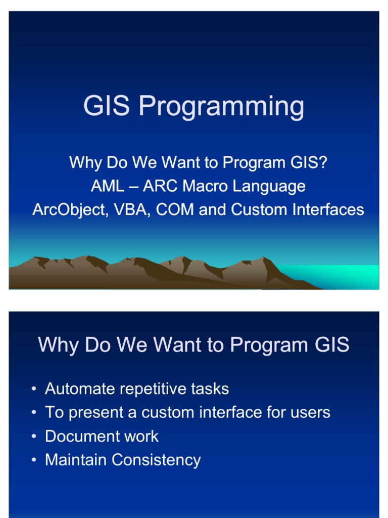 GIS Programming | PDF | Visual Basic For Applications | Class (Computer ...