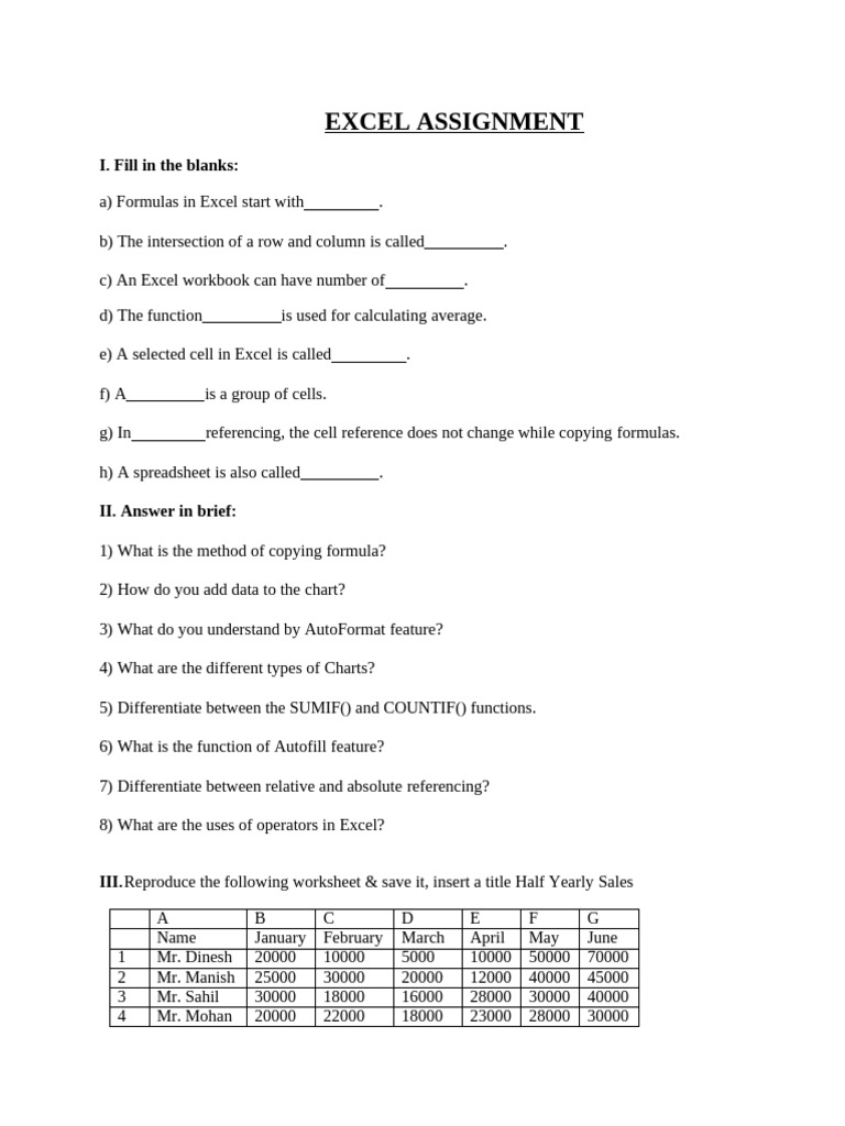TYPOGRAPHY CLASS XII EXCEL ASSIGNMENT | PDF