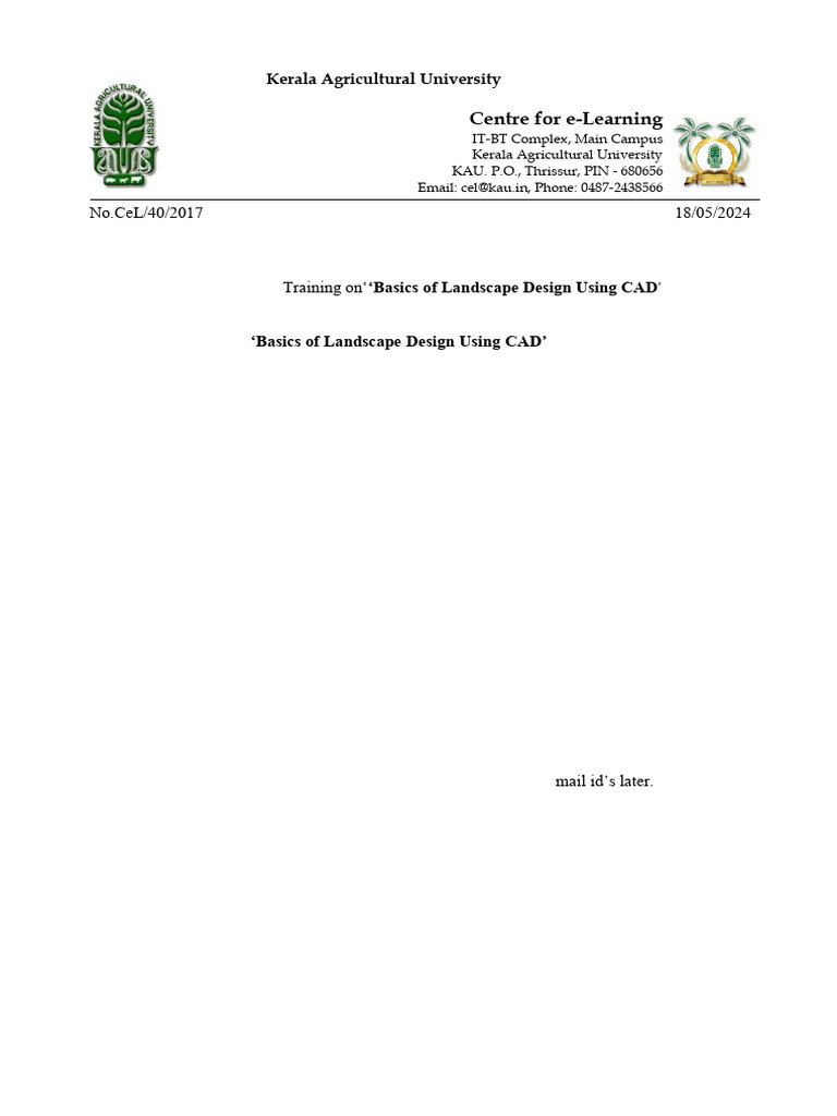 Basics of Landscape Design Using CAD (1) | PDF