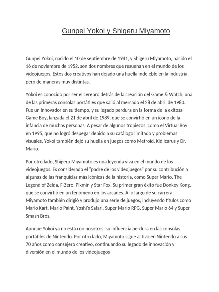 Yokoi y Miyamoto | PDF