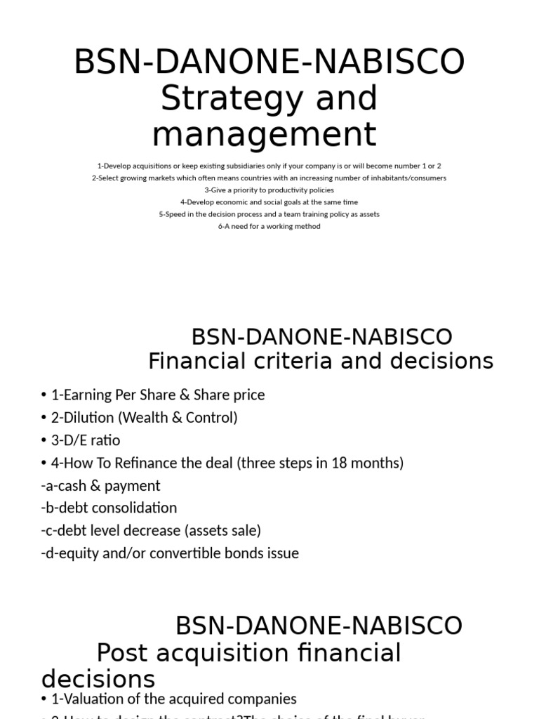 BSN Danone Nabisco | PDF