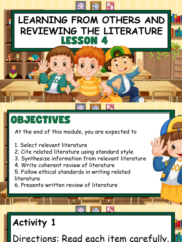 Pr1 q1 l4 Learning From Others and Reviewing The Literature | PDF | Meta Analysis | Apa Style