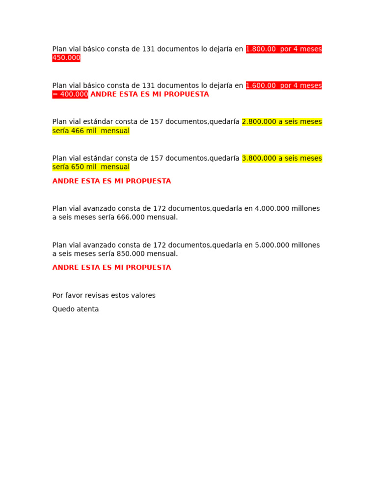 Plan Vial Básico Consta de 131 Documentos Lo Dejaría en 1 | PDF