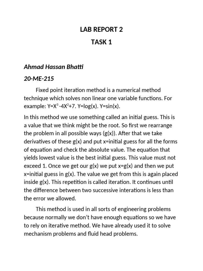 Fixed Point Iteration Method Explained | PDF