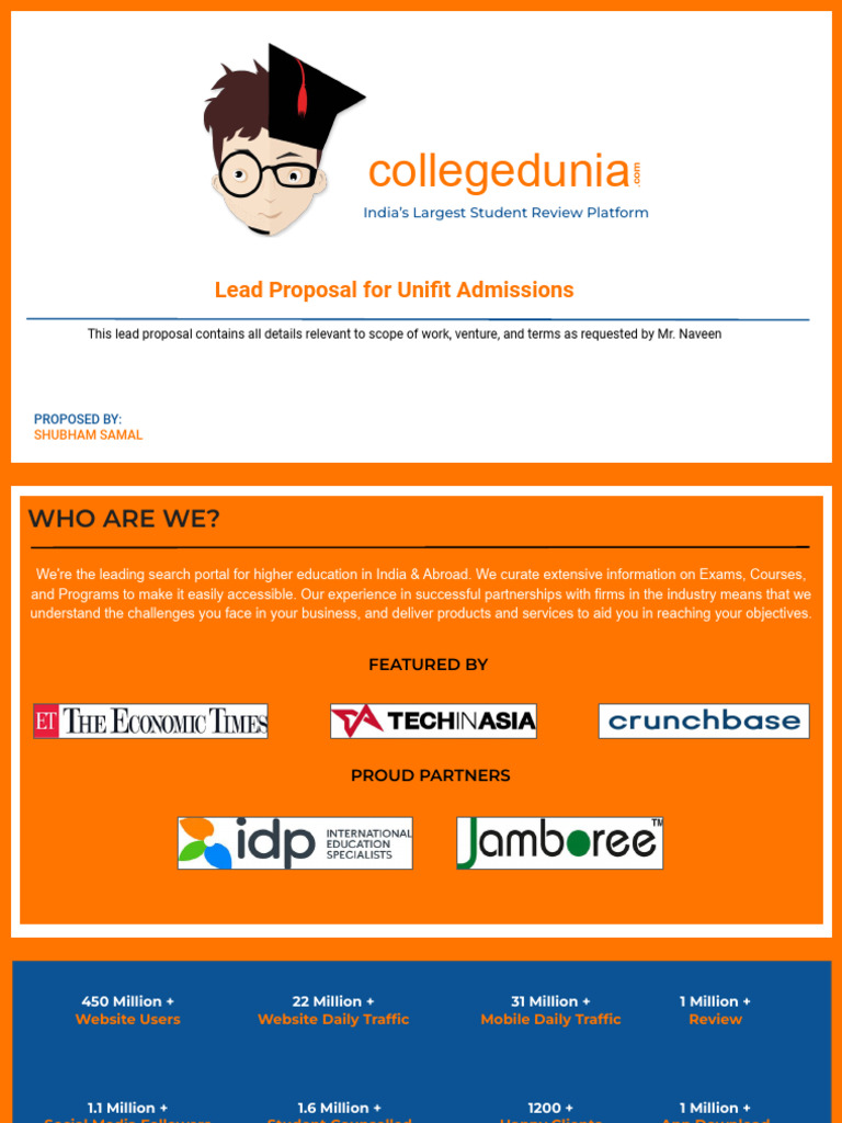 Lead Proposal Unifit Admissions | PDF