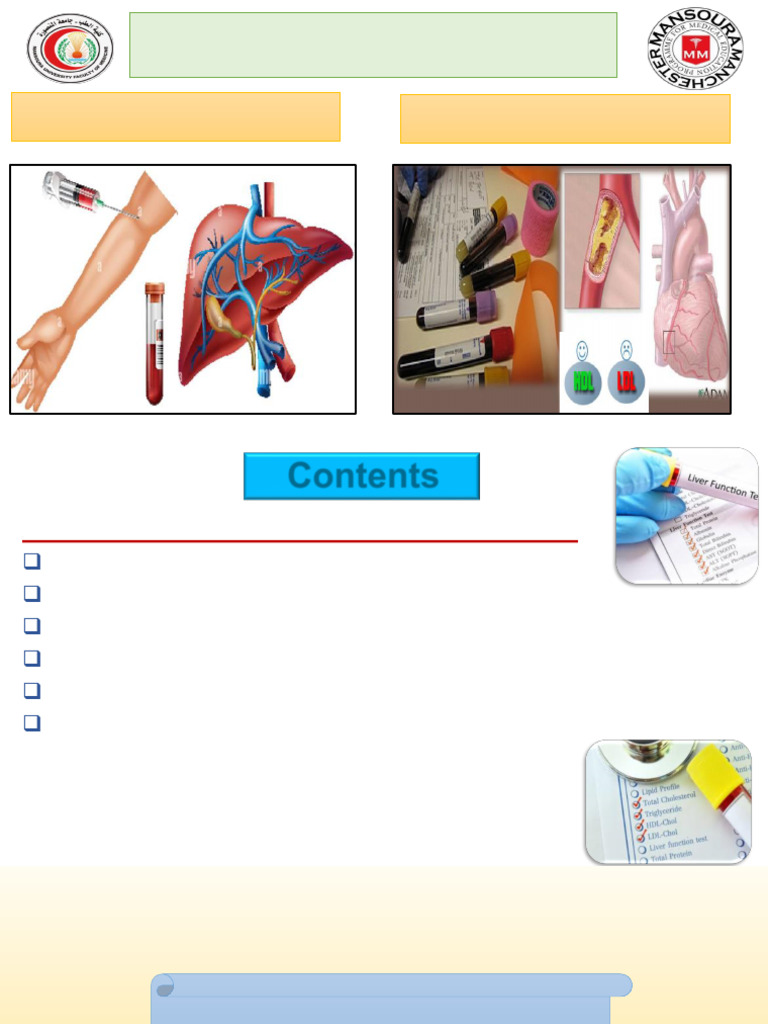 Liver Function & Lipid Profile Tests Guide | PDF | Alanine Transaminase ...