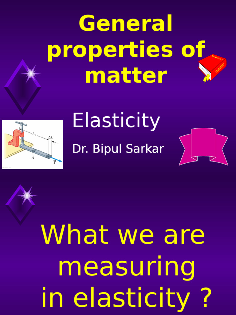 BCC1elasticity Bipul Final | PDF | Young's Modulus | Stress (Mechanics)