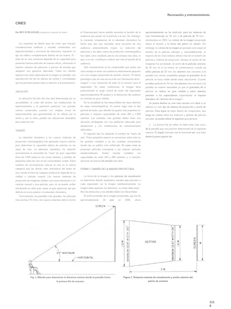 Diseño óptimo de cines modernos | PDF | Cine