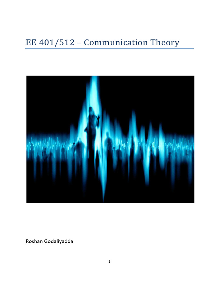 Communication Theory Lecturer Notes - DR Roshan Godaliyadda | PDF ...