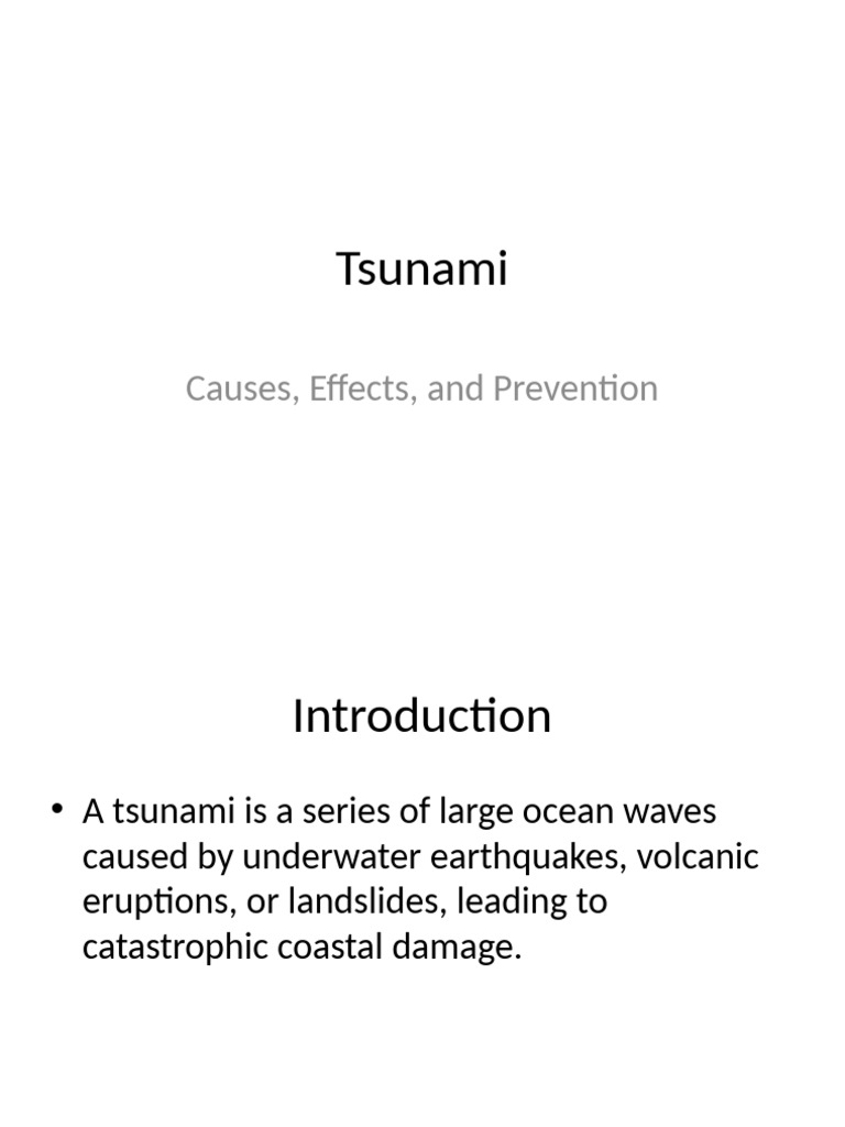 Tsunami Presentation | PDF