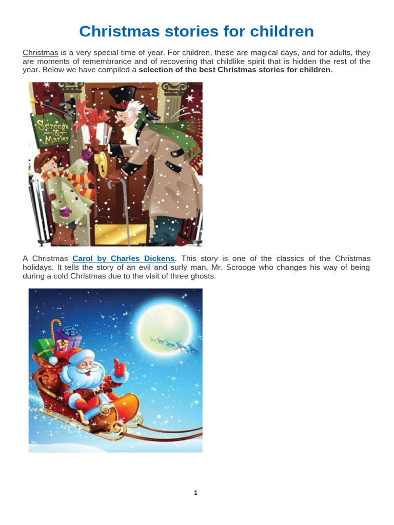 Christmas Stories For Children | PDF | Christmas | A Christmas Carol