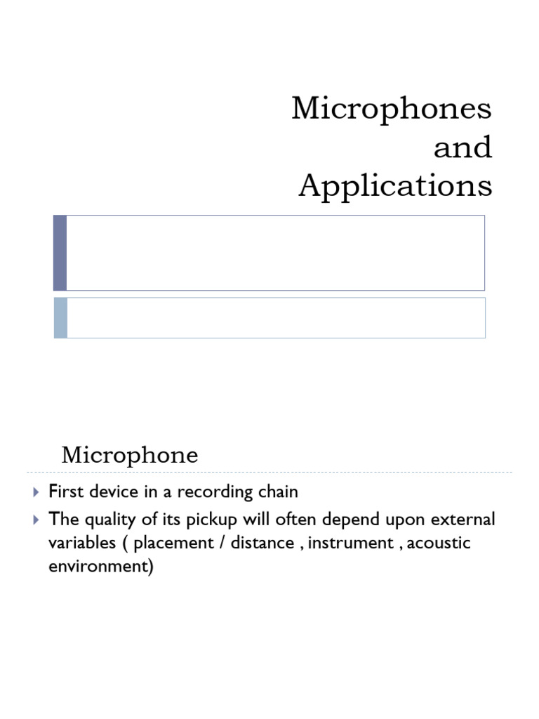 Microphone Placement and Selection Guide | PDF | Microphone | Double Bass