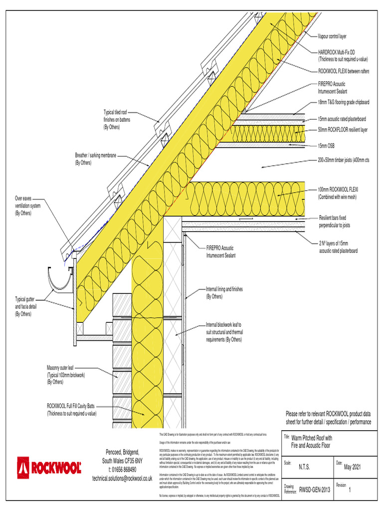 RWSD Gen 2013 - Warm Pitched Roof With Fire and Acoustic Floor | PDF ...