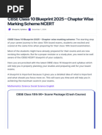 CBSE Class 10 Blueprint 2025 - Chapter Wise Marking Scheme NCERT | PDF ...
