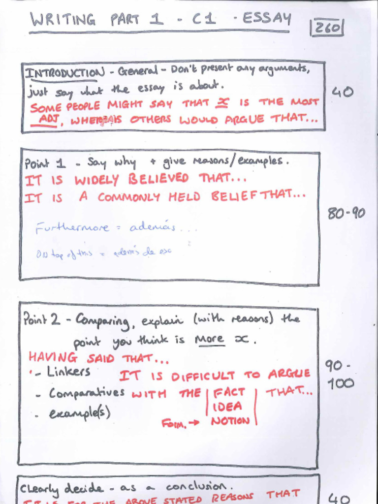 Essay Structure c1 | PDF