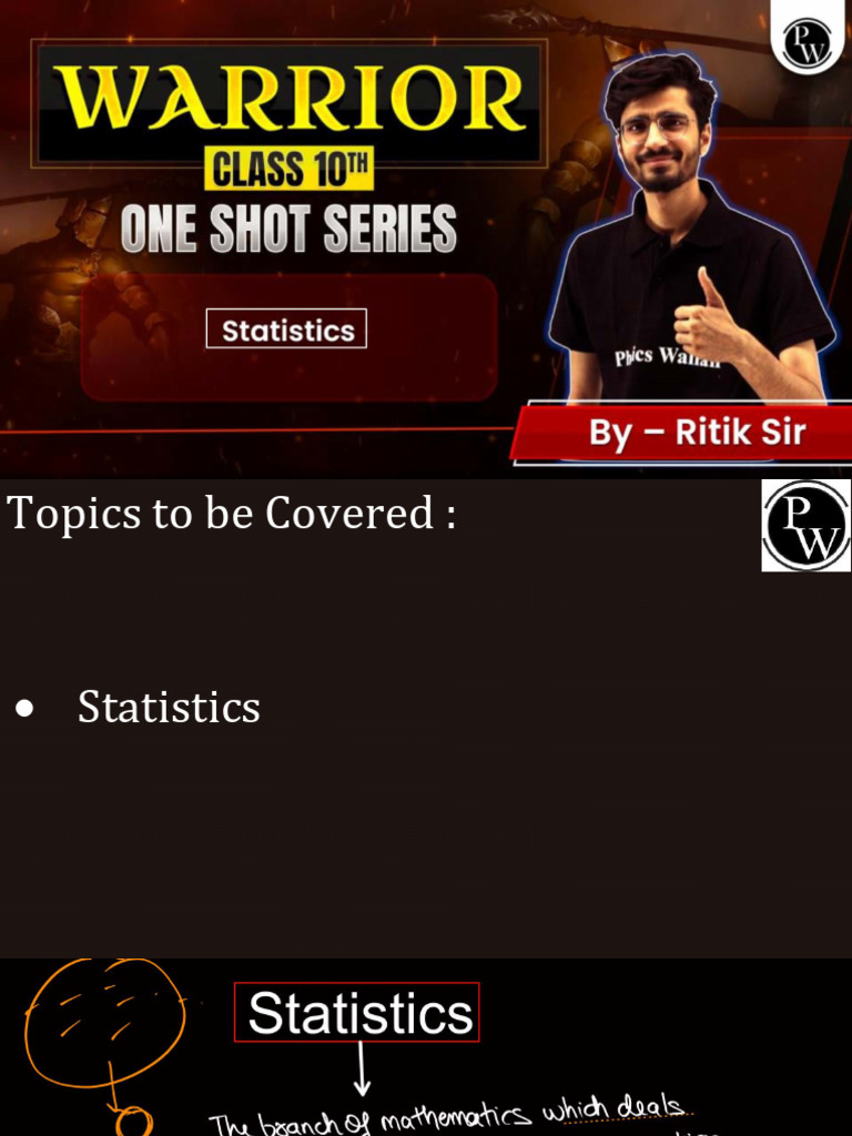 Statistics - Class Notes | PDF