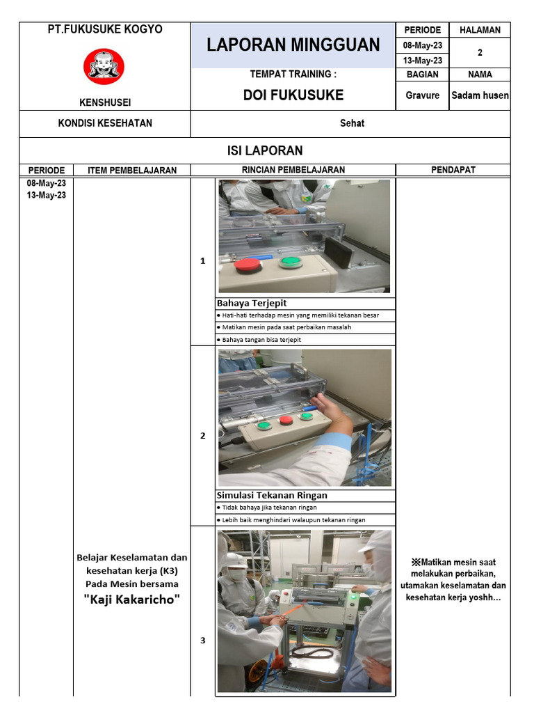 Laporan Mingguan Sadam 2 | PDF