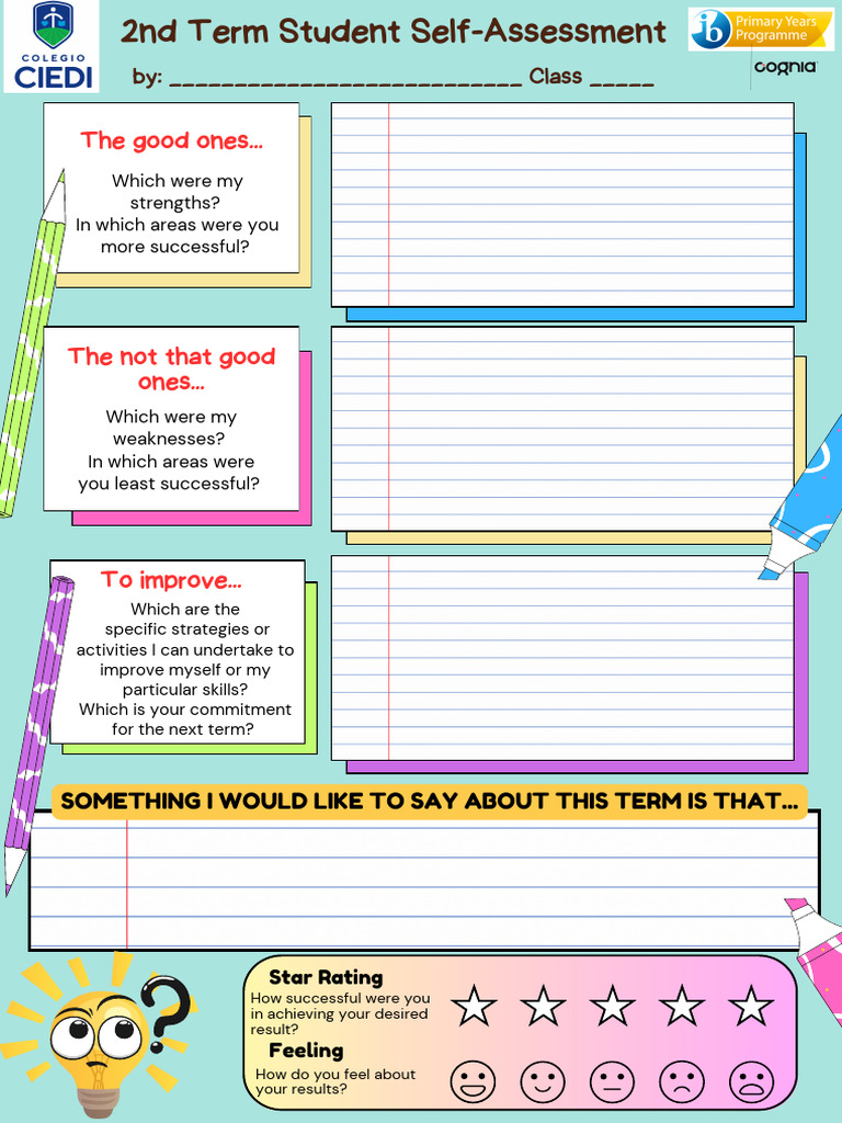 2nd Term Student Self-Assessment Guide | PDF