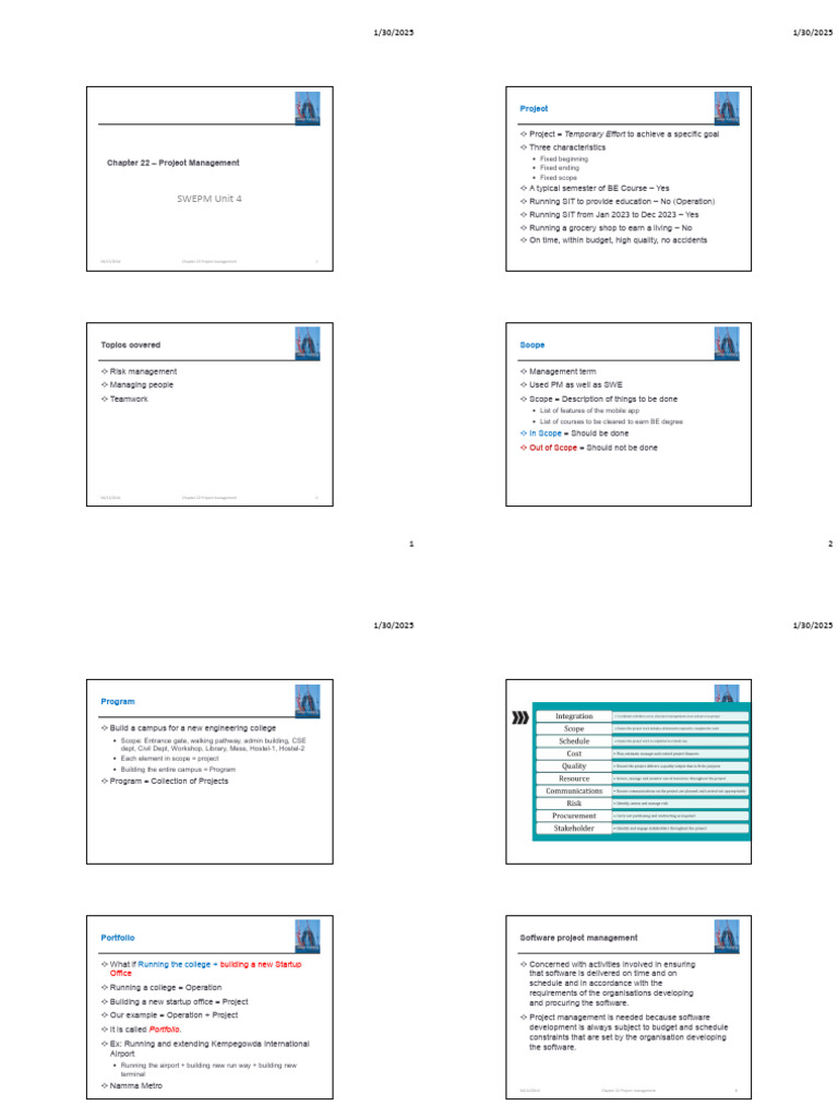 SPM Module4 | PDF | Risk | Project Management