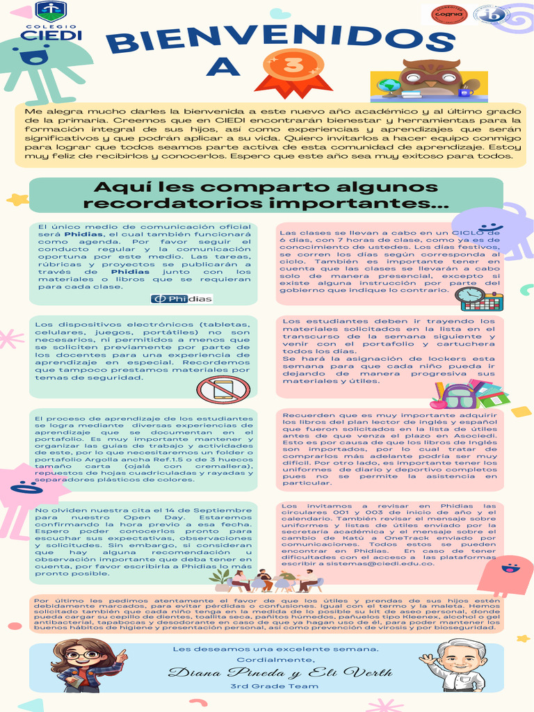 Carta Bienvenida 3ro | PDF