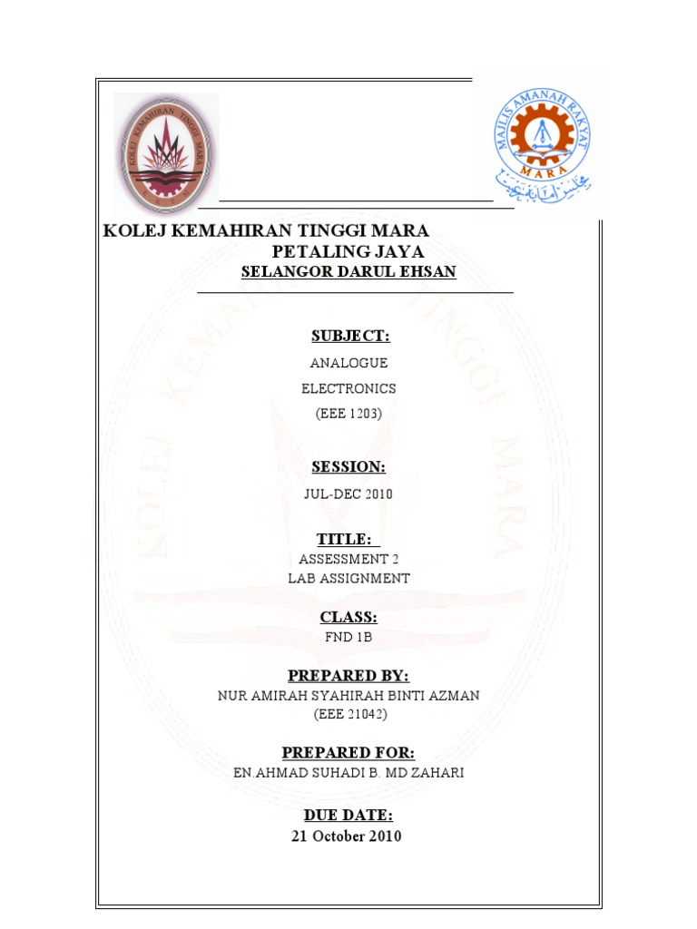 Cover Page KKTM PJ | PDF