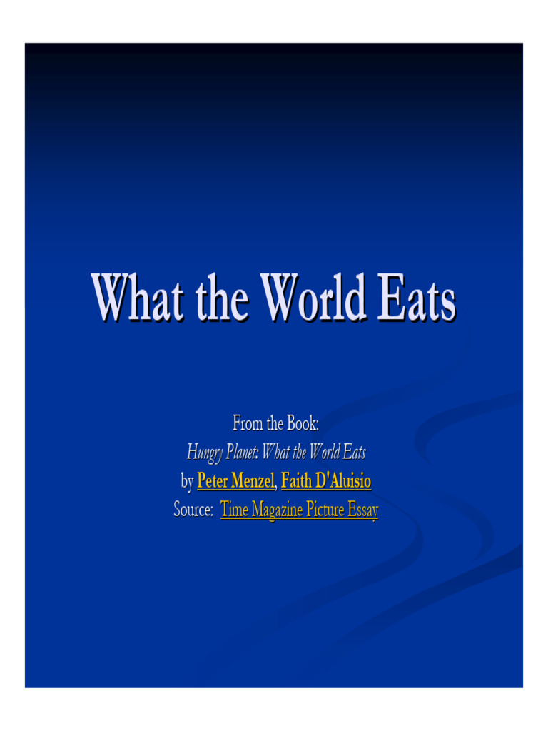 What the World Eats | PDF | Foods | Cuisine