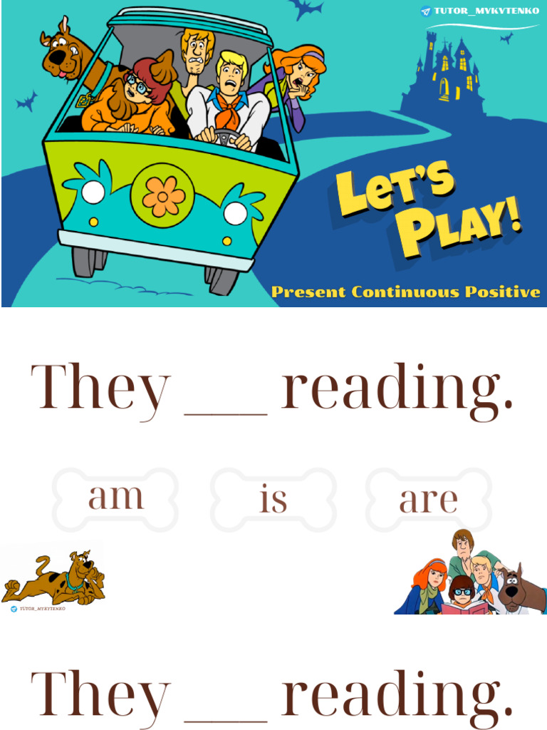 Present Continuous Positive@Tutor - Mykytenko | PDF