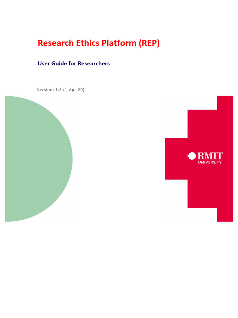 REP User Guide for Researchers | PDF | Menu (Computing) | System Software