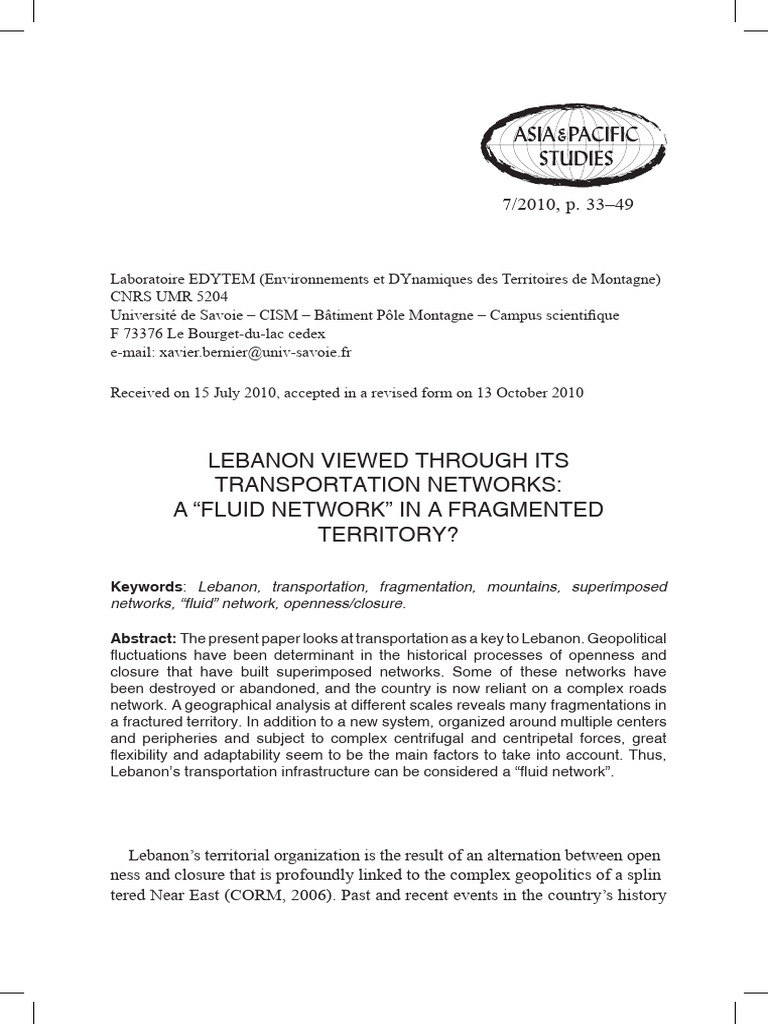 APS7 Bernier | PDF | Lebanon | Beirut