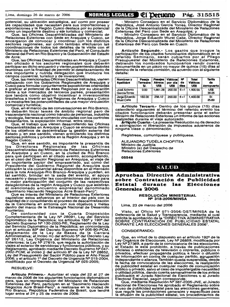 Rm-318-2006-Minsa | PDF